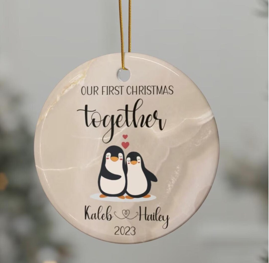 Personalized First Christmas Together Ornament, New Couple Gift, Custom ...
