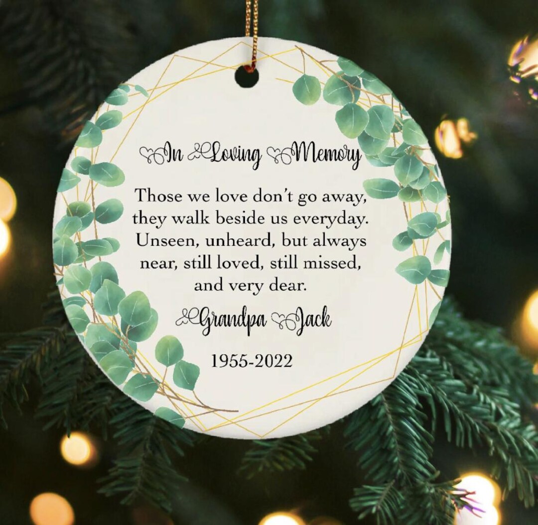 Personalized in Loving Memory Christmas Ornament, Memorial Ornament ...