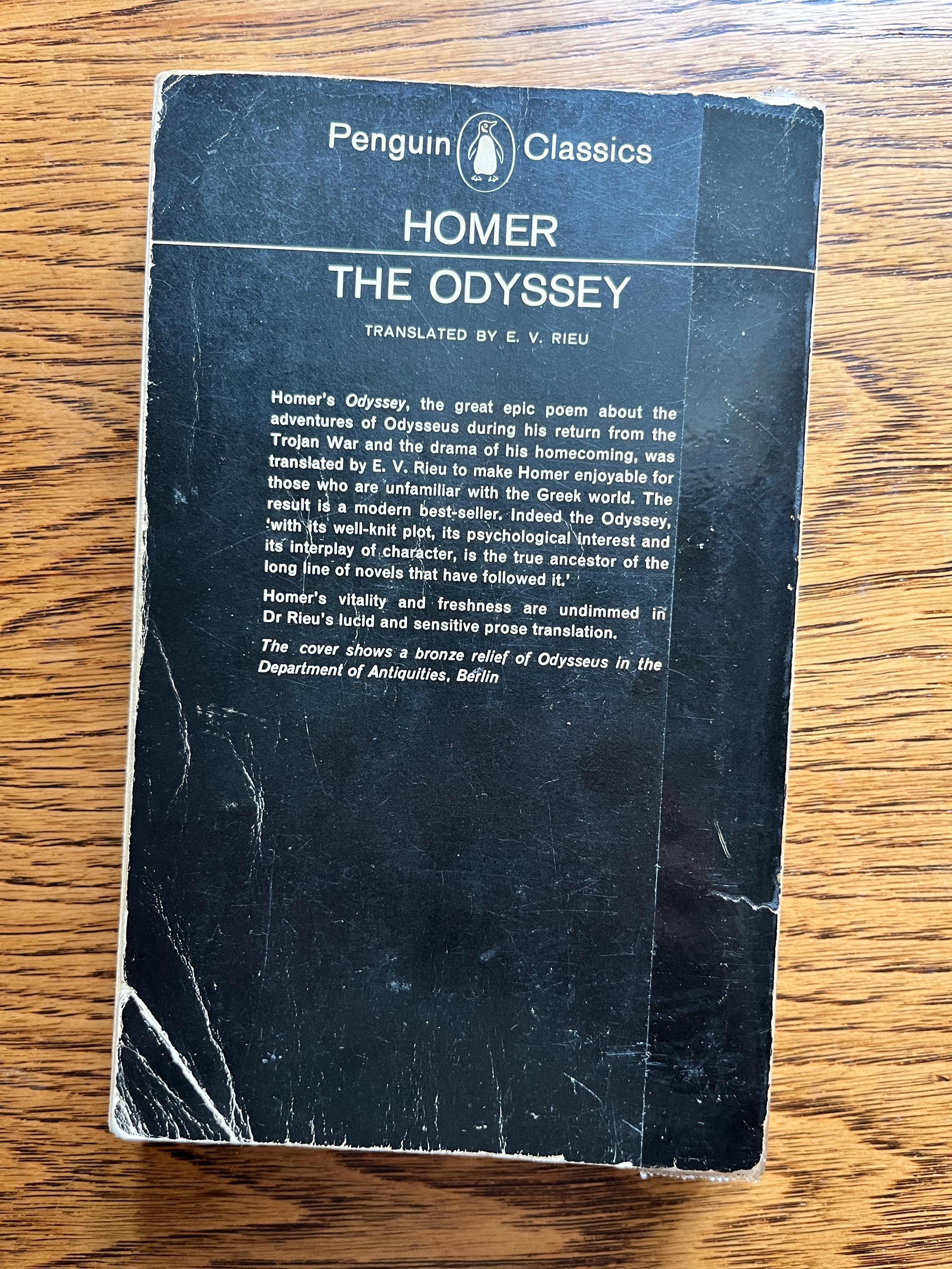 The Odyssey; Homer (penguin Classics 1966) - Etsy