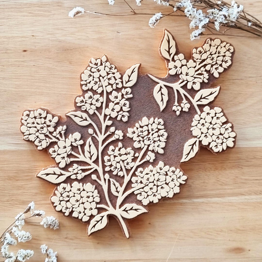 JAZMIN Rubber Stamp Block, Continuous/botanical/floral/large Size ...