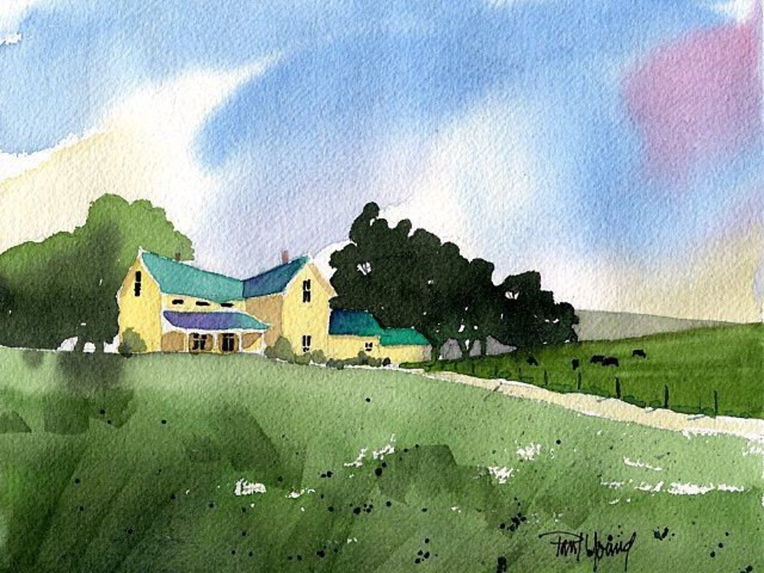 Black Angus-print From an Original Watercolor Painting - Etsy