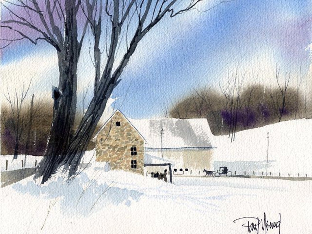 Amish Country-print From an Original Watercolor Painting - Etsy