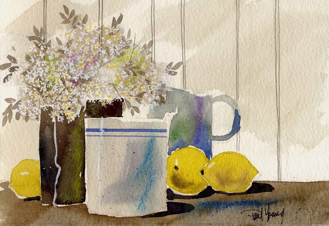 Country Still Life-print From an Original Watercolor Painting - Etsy