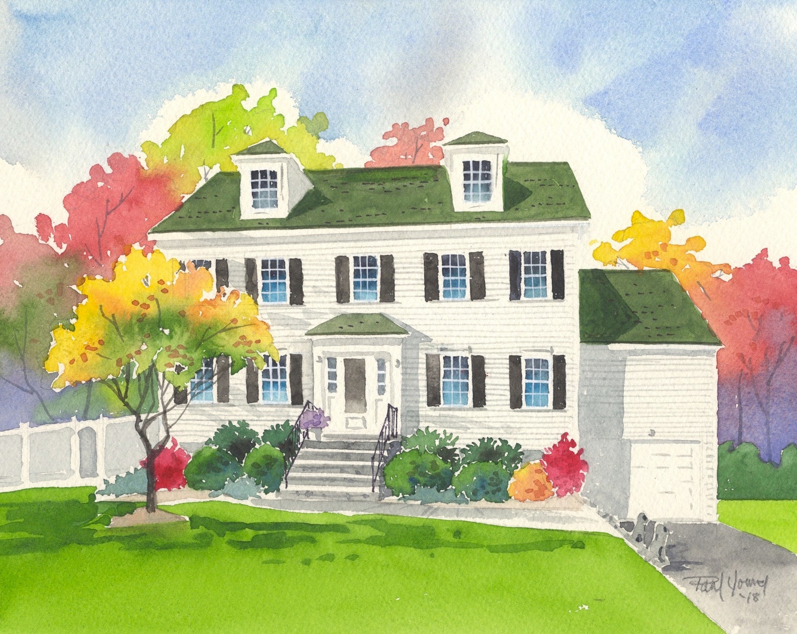 Custom House Hand Painting Home Portrait Classic Drawing - Etsy