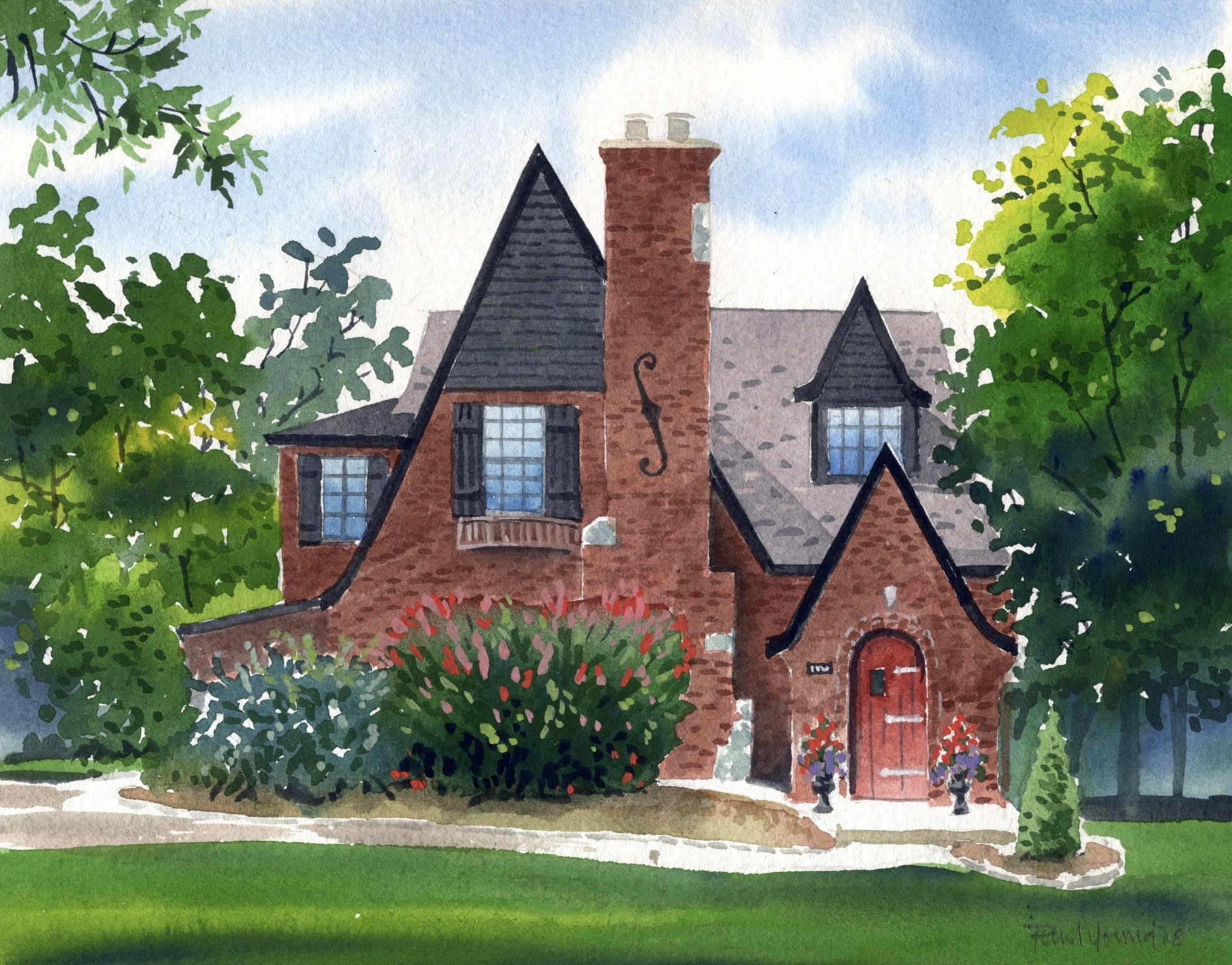 Custom 8x10 Watercolor Home/house Portrait Painting-free - Etsy