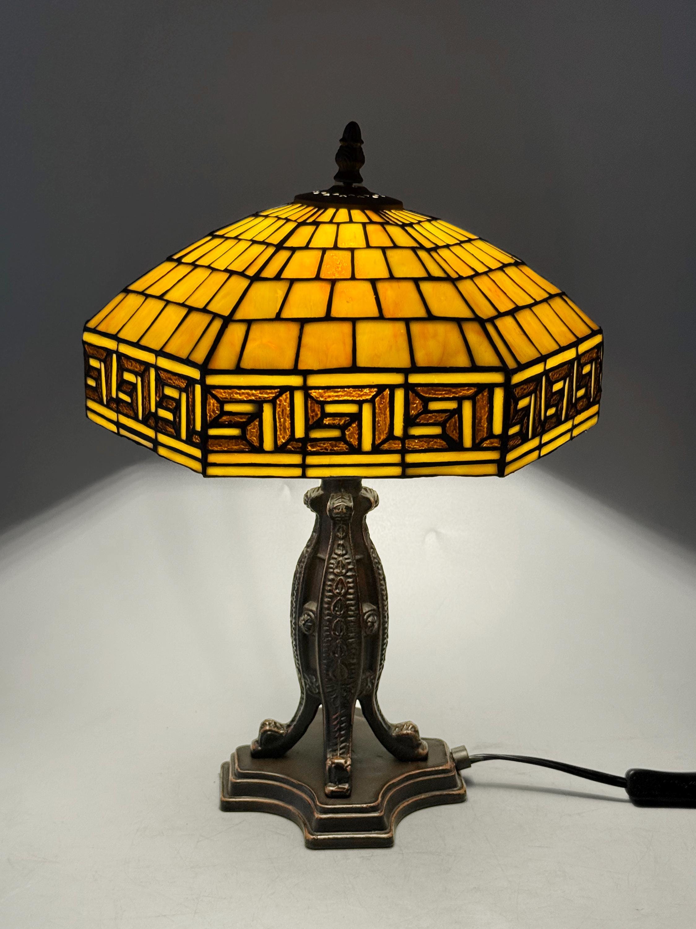 12” Tiffany Table Lamp Diamond Shell, Home Decor, Classic Vintage ...