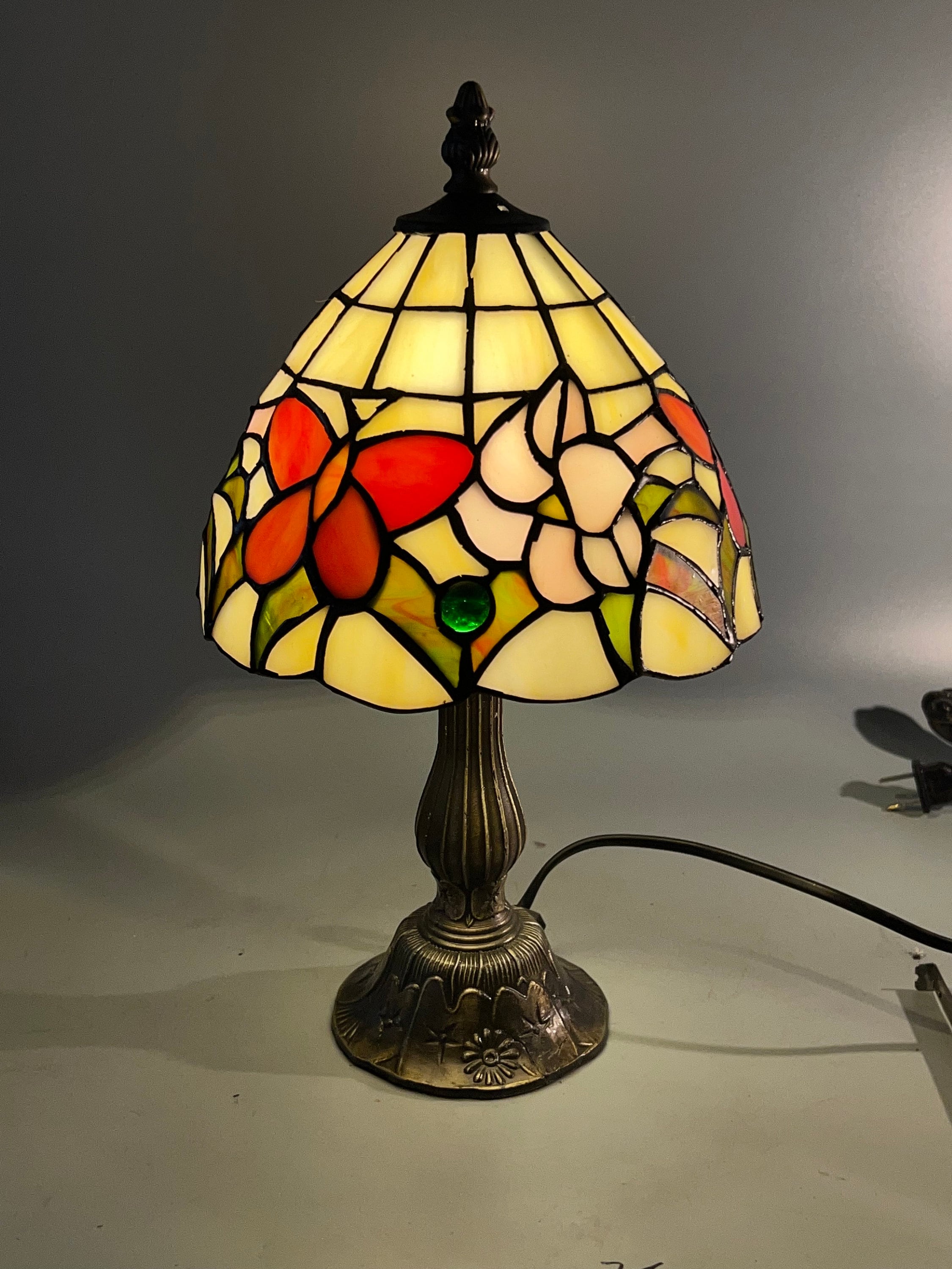 Floral Tiffany Table Lamp, Home Decor, Handmade Antique Lighting ...