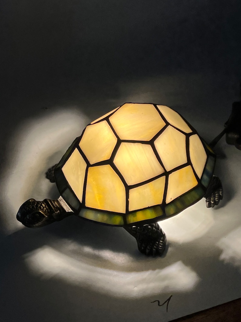 Turtle Tiffany Table Lamp, Home Decor, Animal Lighting - Etsy