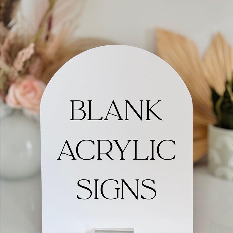Blue Acrylic Table Signs - Etsy