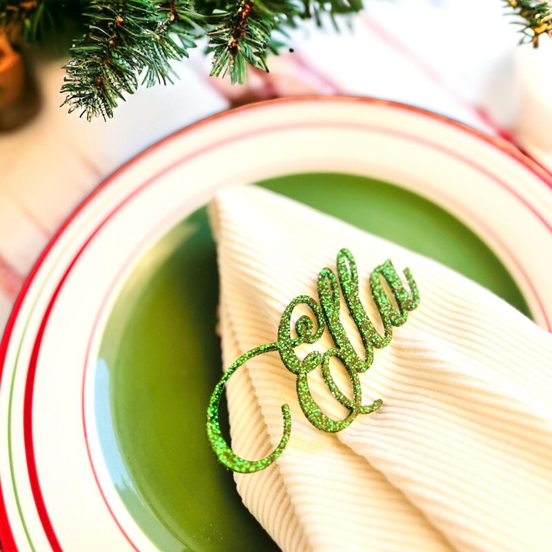 Glitter Name Cards - Etsy