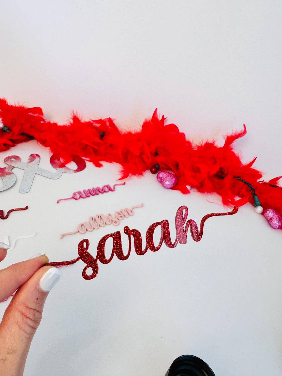 Galentine's Laser Cut Cursive Party Place Card Name Cut Outs ...