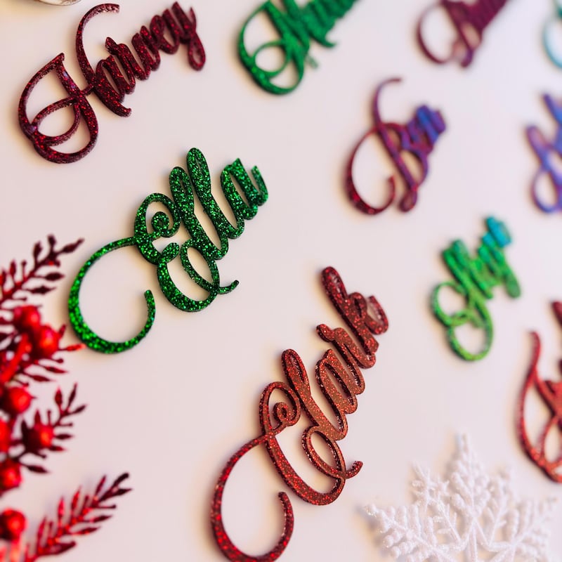 Glitter Name Cards - Etsy