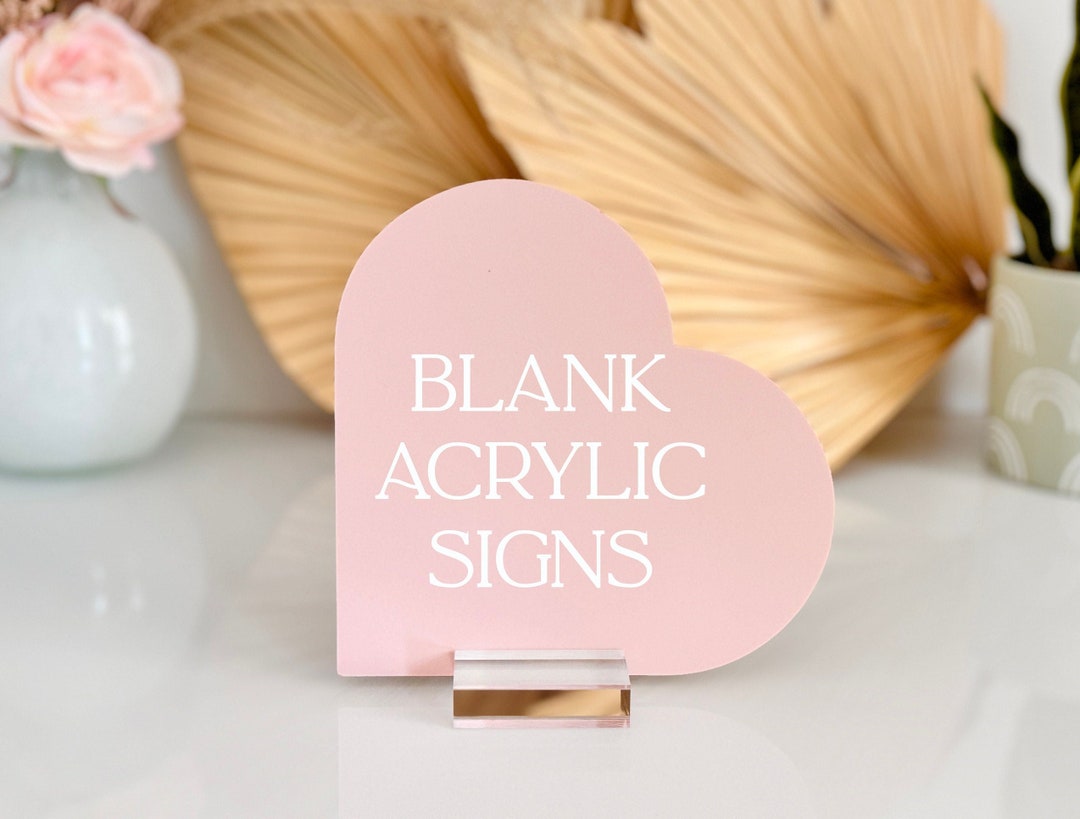 Heart Shaped Blank 1/8" Acrylic, Laser Cutting, UV Printing DIY Bride ...