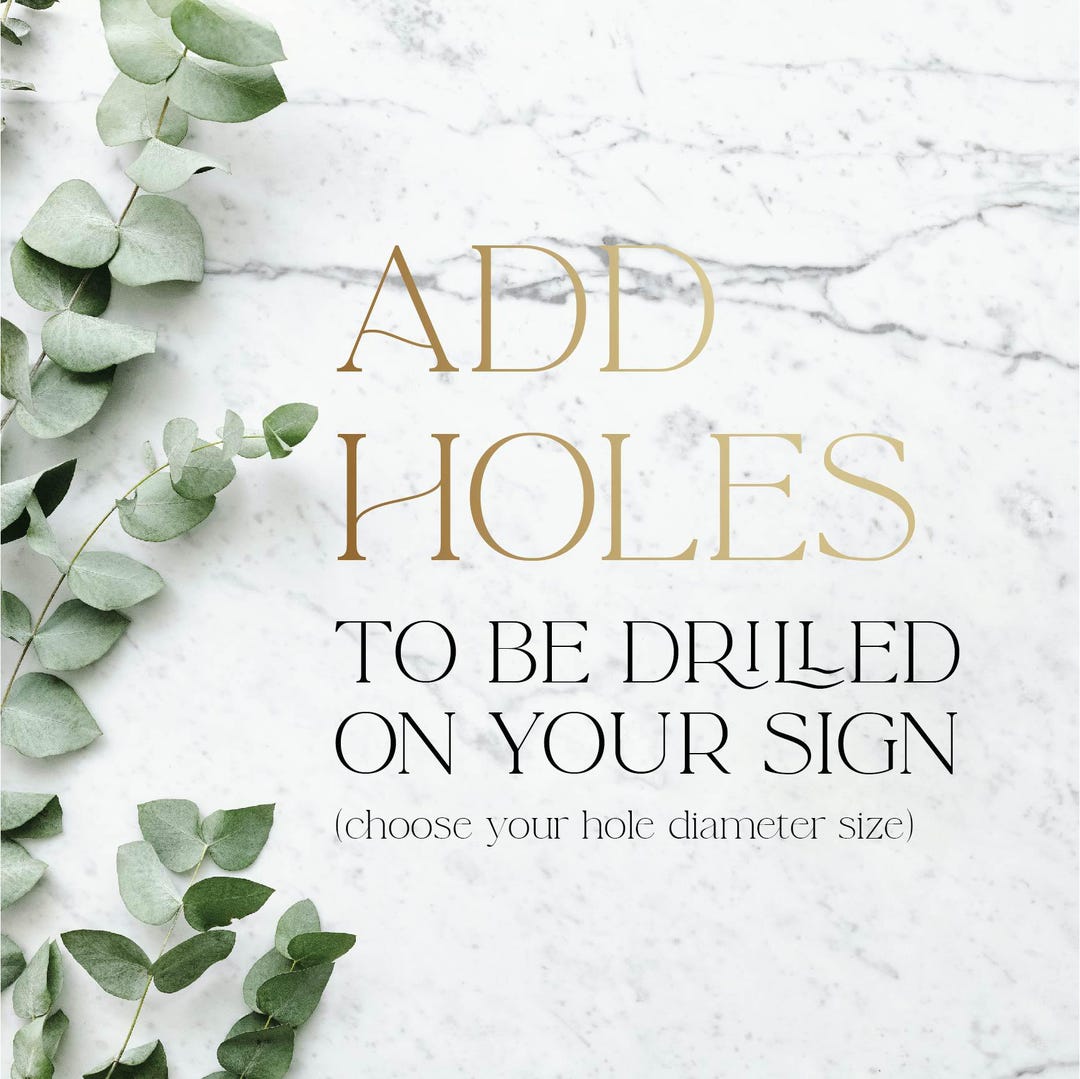 Hole Upgrade for Hanging Signs - Etsy