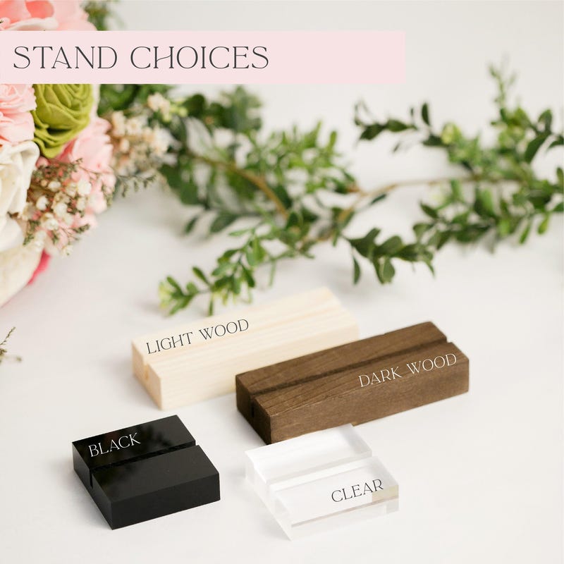 Table Name Stands - Etsy