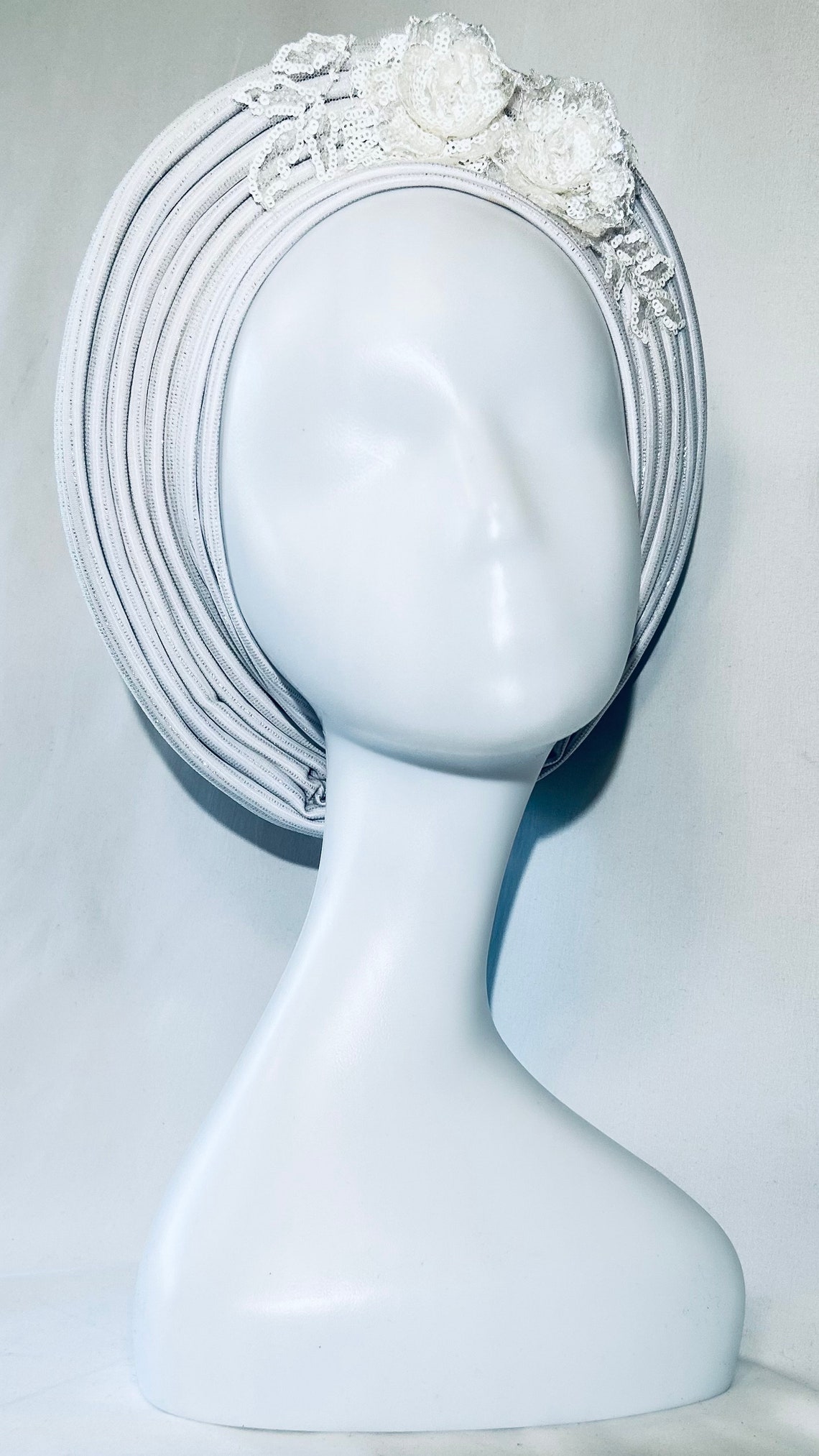 Round African Autogele Handcrafted Solid Colours for Women Turban ...