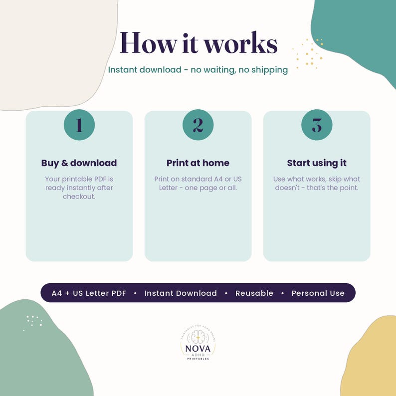ADHD Routine Checklist | Daily Planner, Evening Prep (digital Download ...