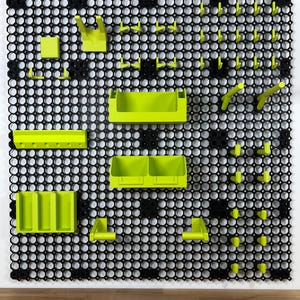 Modular Wall Mounted Tool Organizer Starter Kit - 16 Tile Multiboard Garage Storage System - Etsy