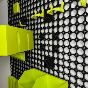 Modular Wall Mounted Tool Organizer Starter Kit - 16 Tile Multiboard ...