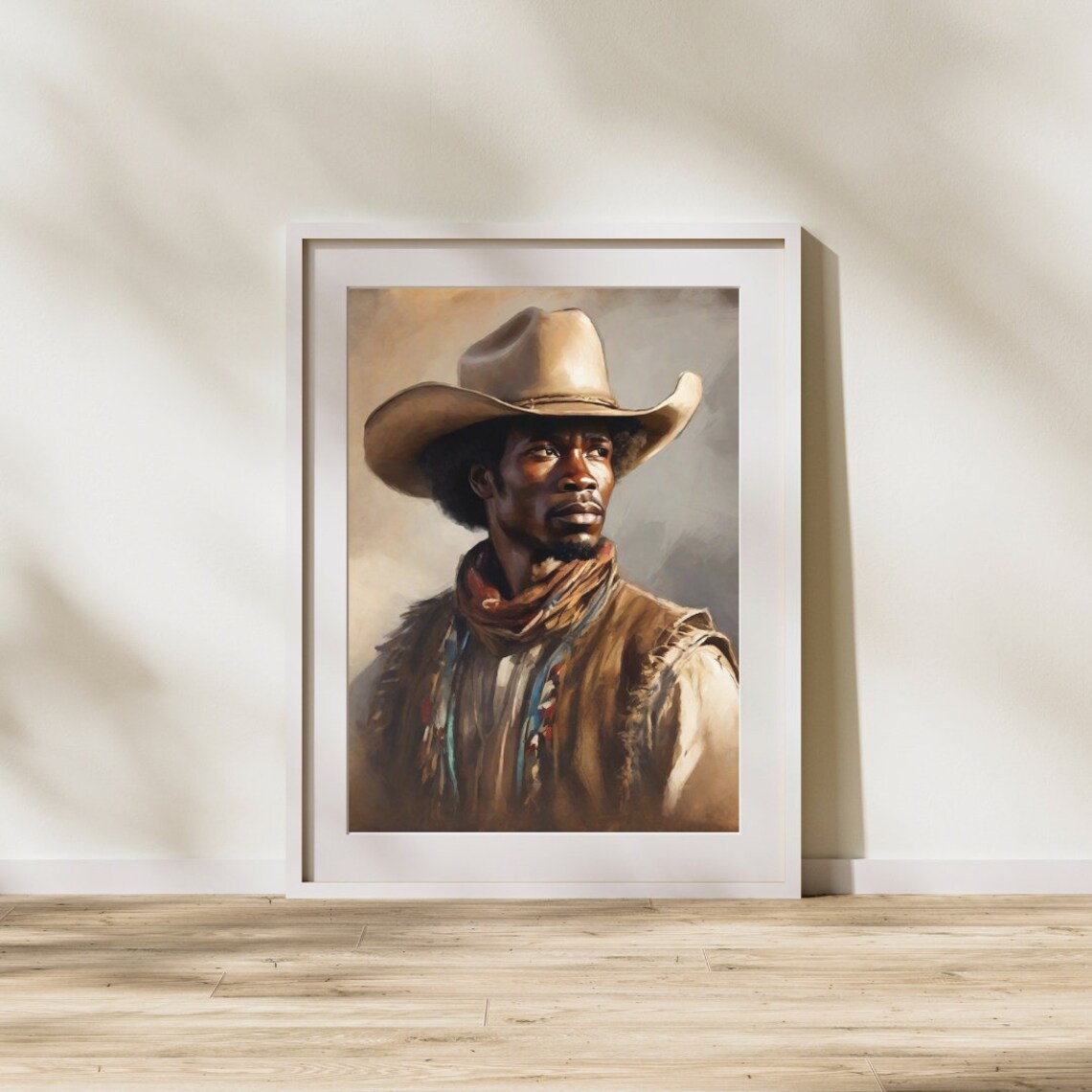 Vintage Black Cowboy Portrait: Western Americana Wall Art (digital ...