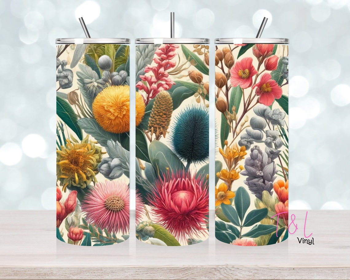 Australian Native 20oz Tumbler Wrap Full Sublimation Vinyl Design ...
