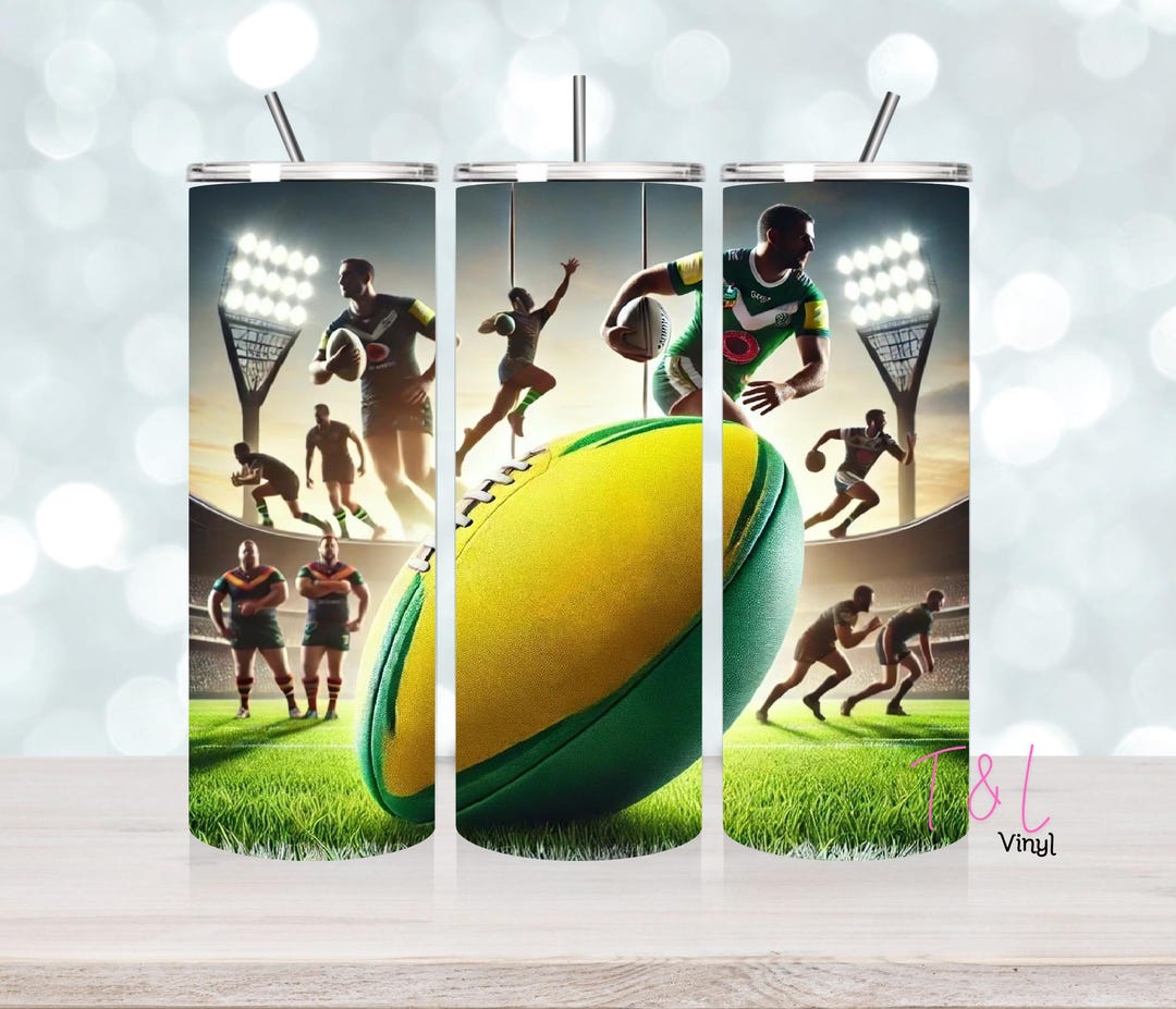 NRL Inspired 20oz Tumbler Wrap Full Sublimation Vinyl Design Template ...