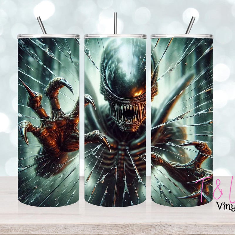 Alien Design for Tumbler - Etsy UK