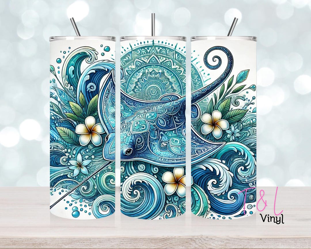 String Ray 20oz Tumbler Wrap Full Sublimation Vinyl Design Template Png ...