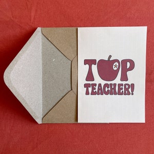 Thank You Teacher Card Digital Download Print End of Term Gifts Red ...