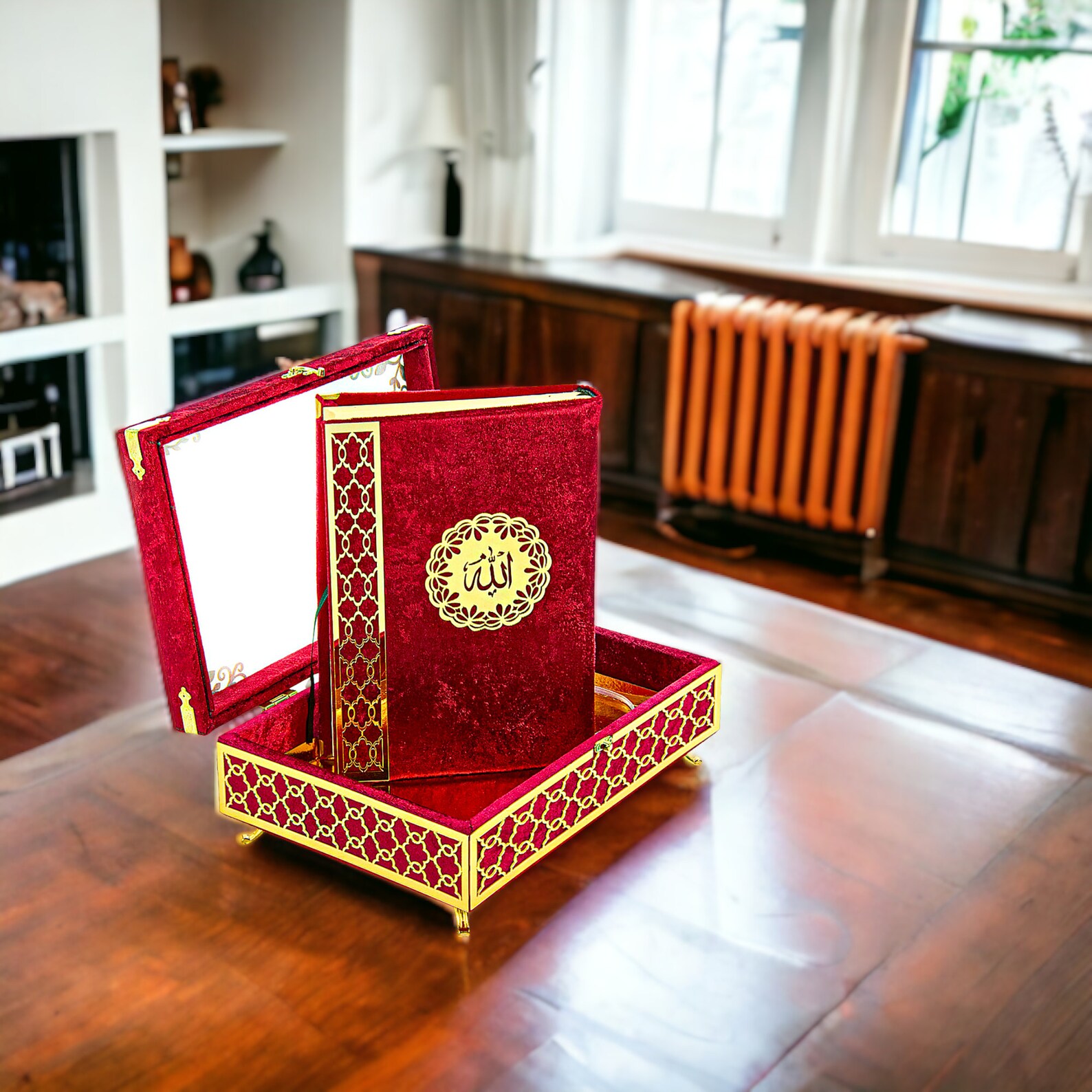 Handcrafted Quran Set, Adorned With the Intricacies of Islamic Art ...