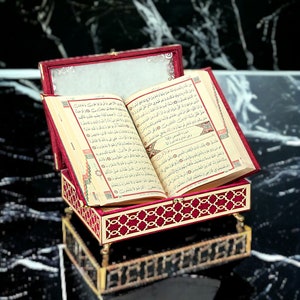 Handcrafted Quran Set, Adorned With the Intricacies of Islamic Art ...