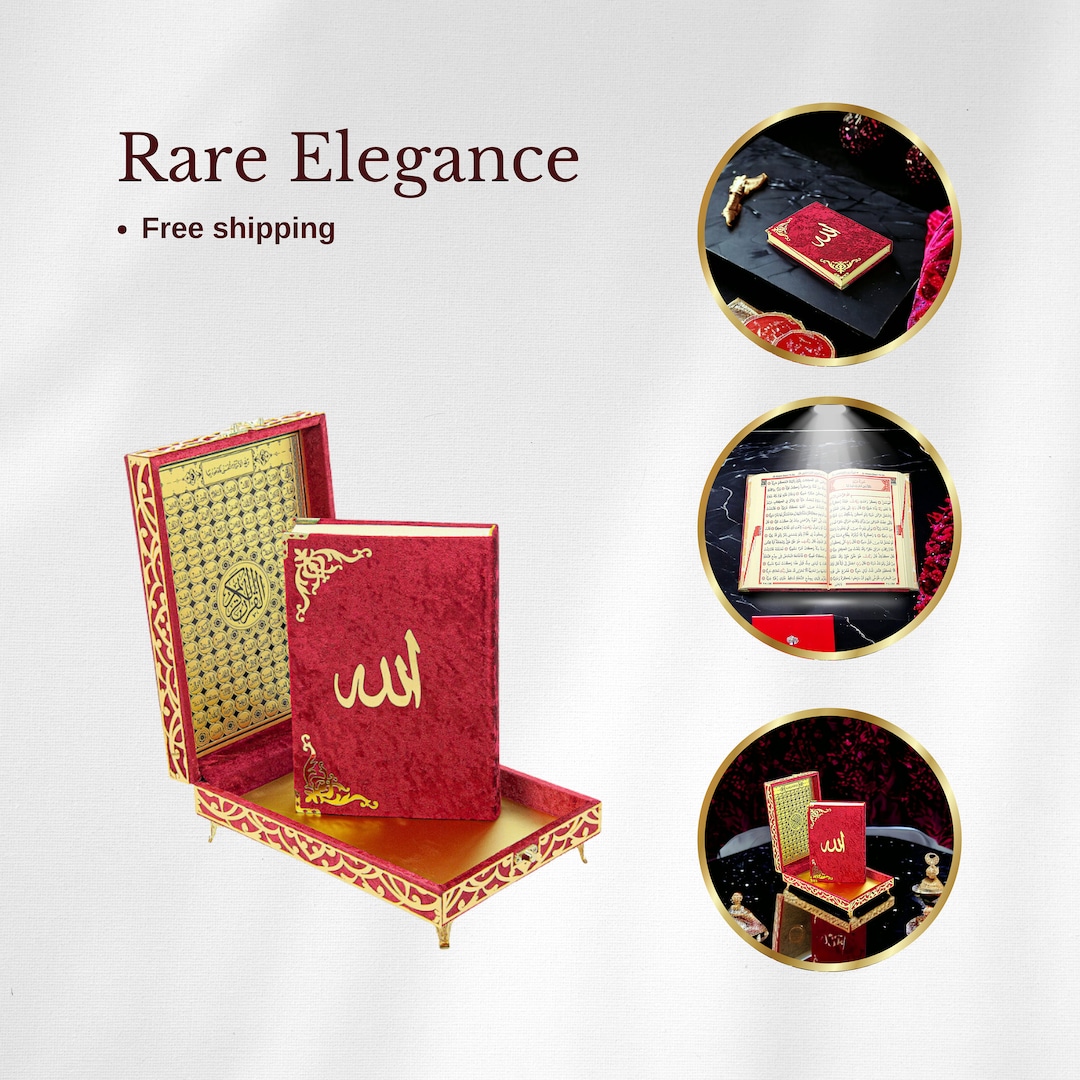 Handcrafted Quran Set, Adorned With the Intricacies of Islamic Art ...