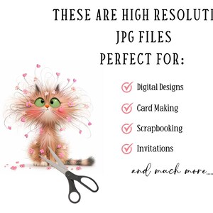 Cats Clip Art 14 High Res Watercolour Jpgs Junk Journaling Scrapbooking ...