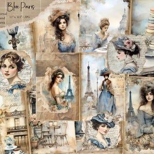 Paris Journal Pages Paris French Junk Journal Paper Kit Vintage French ...