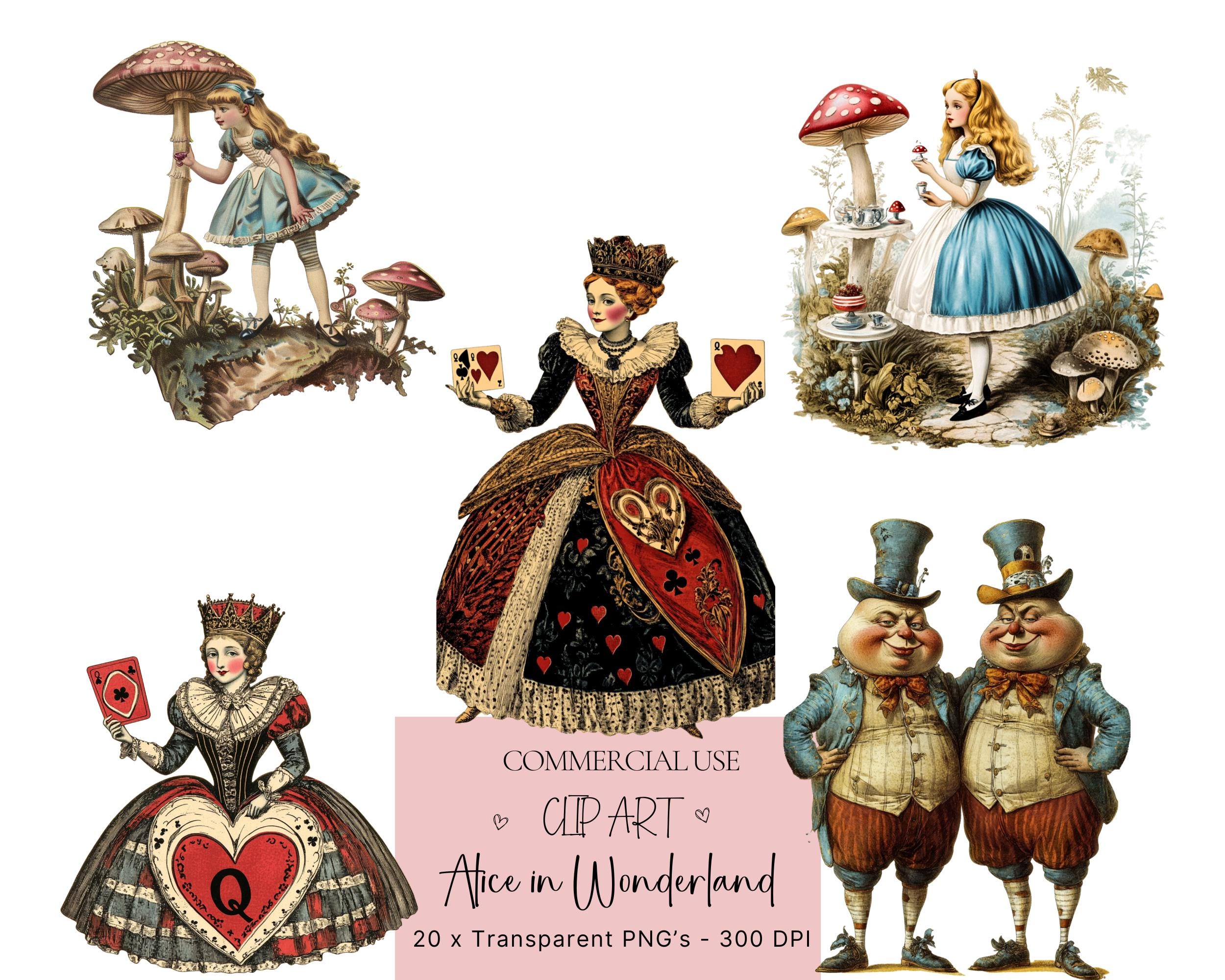 Vintage Alice in Wonderland Clipart Alice Clip Art Alice in Wonderland ...