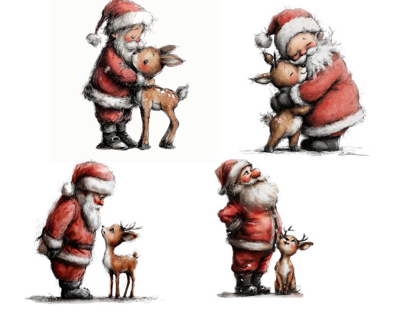 Christmas Clipart 15 Transparent PNG Clipart Watercolour Illustrations ...