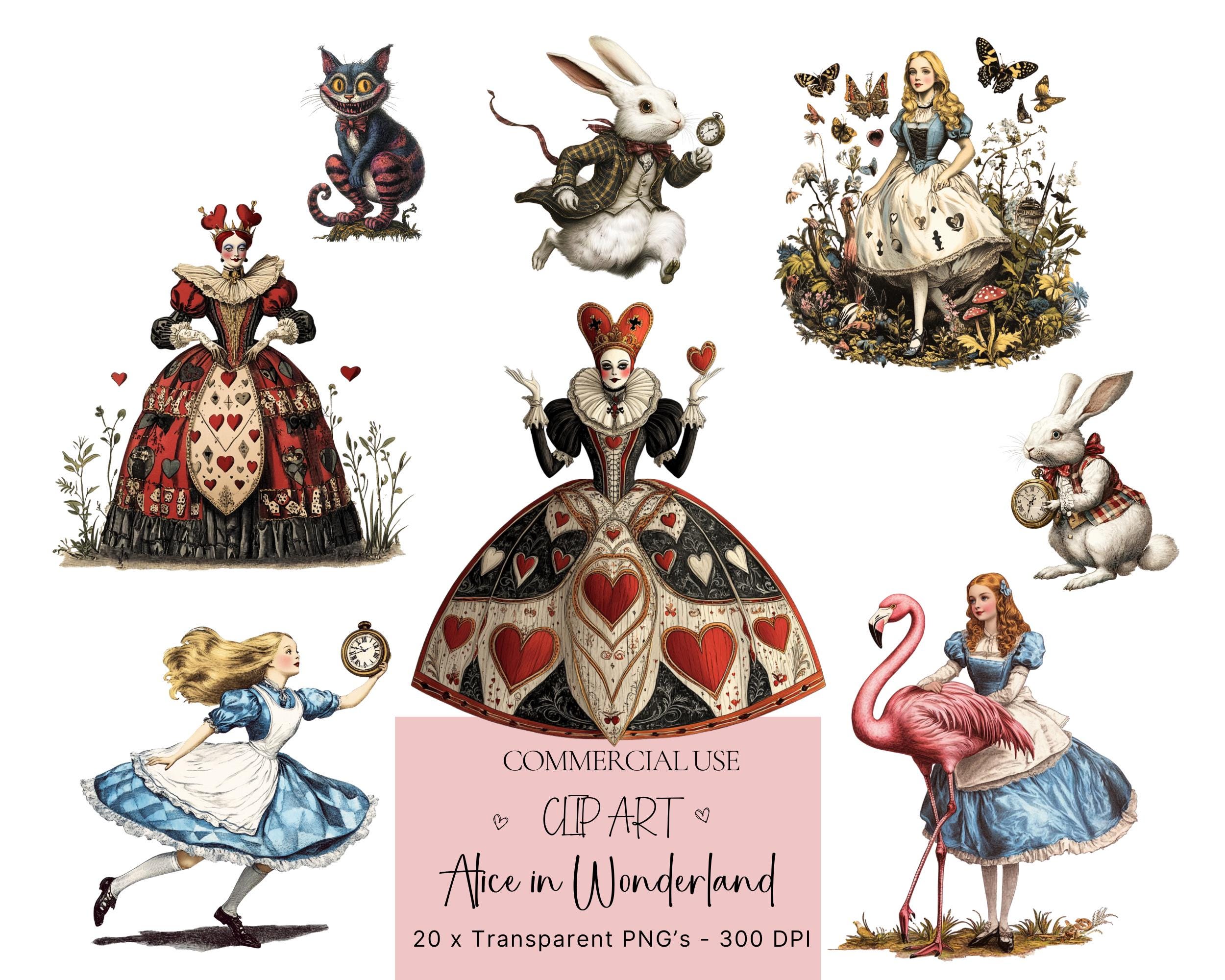 Vintage Alice in Wonderland Clipart Alice Clip Art Alice in Wonderland ...