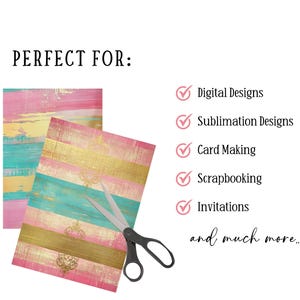 Watercolour Stripes, Grunge Pastel Digital Papers, Vintage Background ...