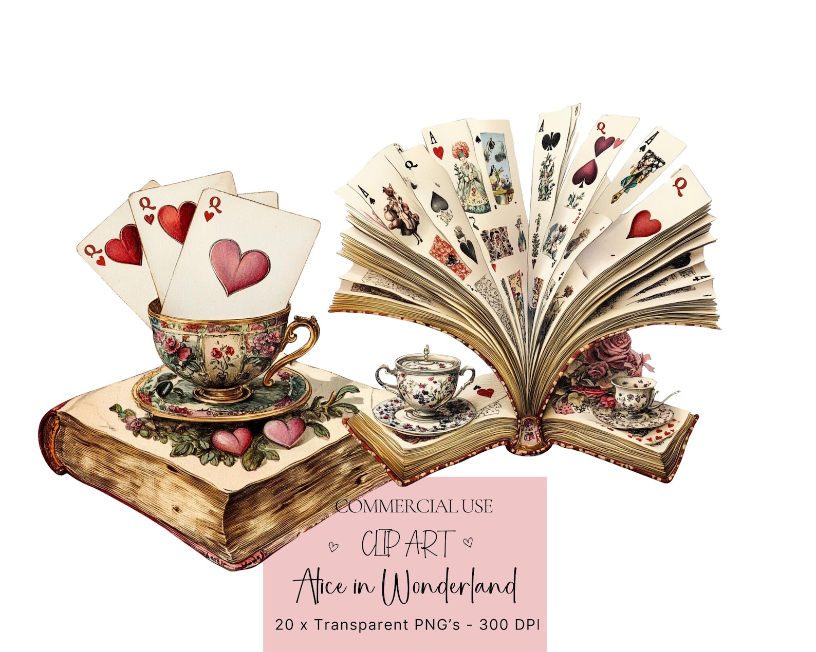 Vintage Alice in Wonderland Clipart Alice Clip Art Alice in Wonderland ...