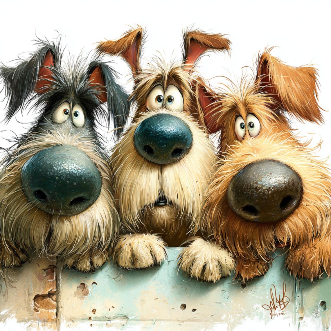Quirky Dogs 10 High Res Watercolor Jpgs Junk Journaling Scrapbooking ...