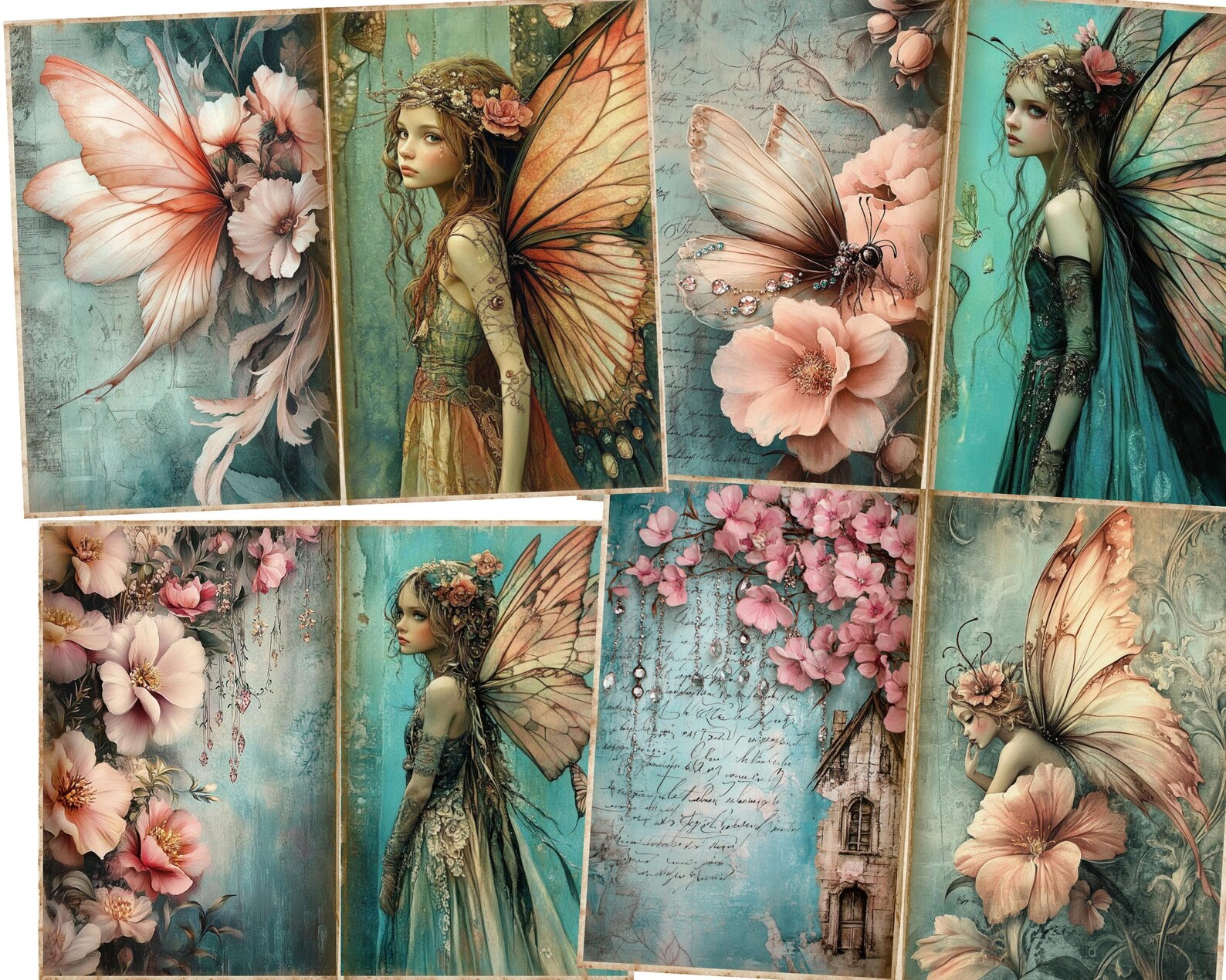 Fairies Junk Journal Kit, Fairy Junk Journal, Fairies Digital Papers ...