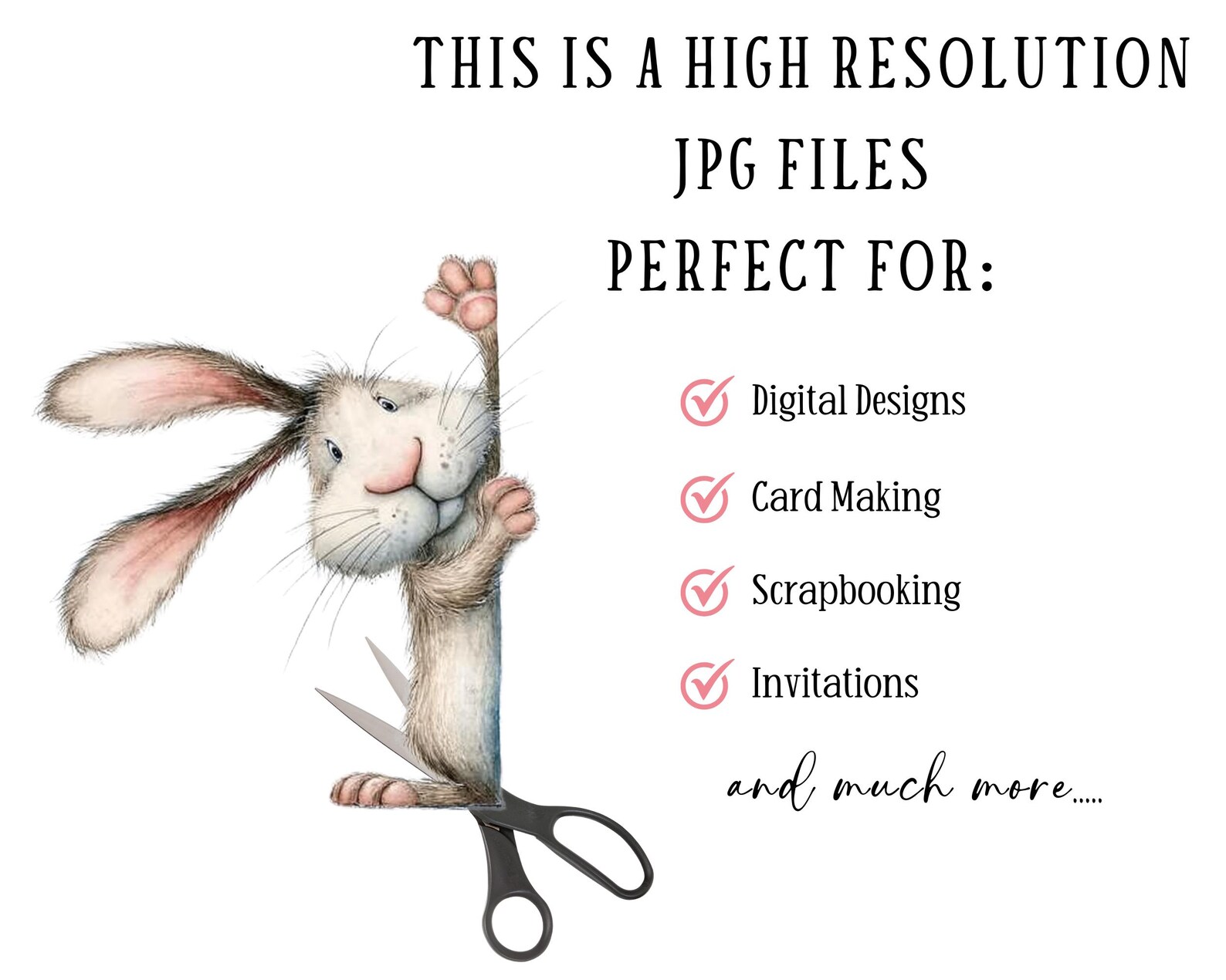 Watercolor Funny Bunny Clip Art, High Res Jpgs (digital Download) - Etsy