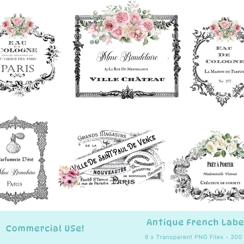 Paris Labels - Etsy