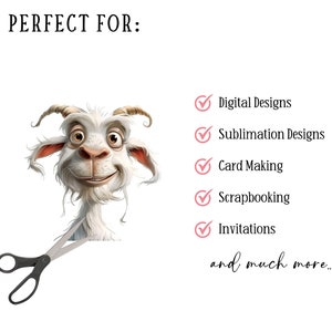 Quirky Goats Clipart Bundle, Funny Goats Clipart, Funny Goats PNG ...