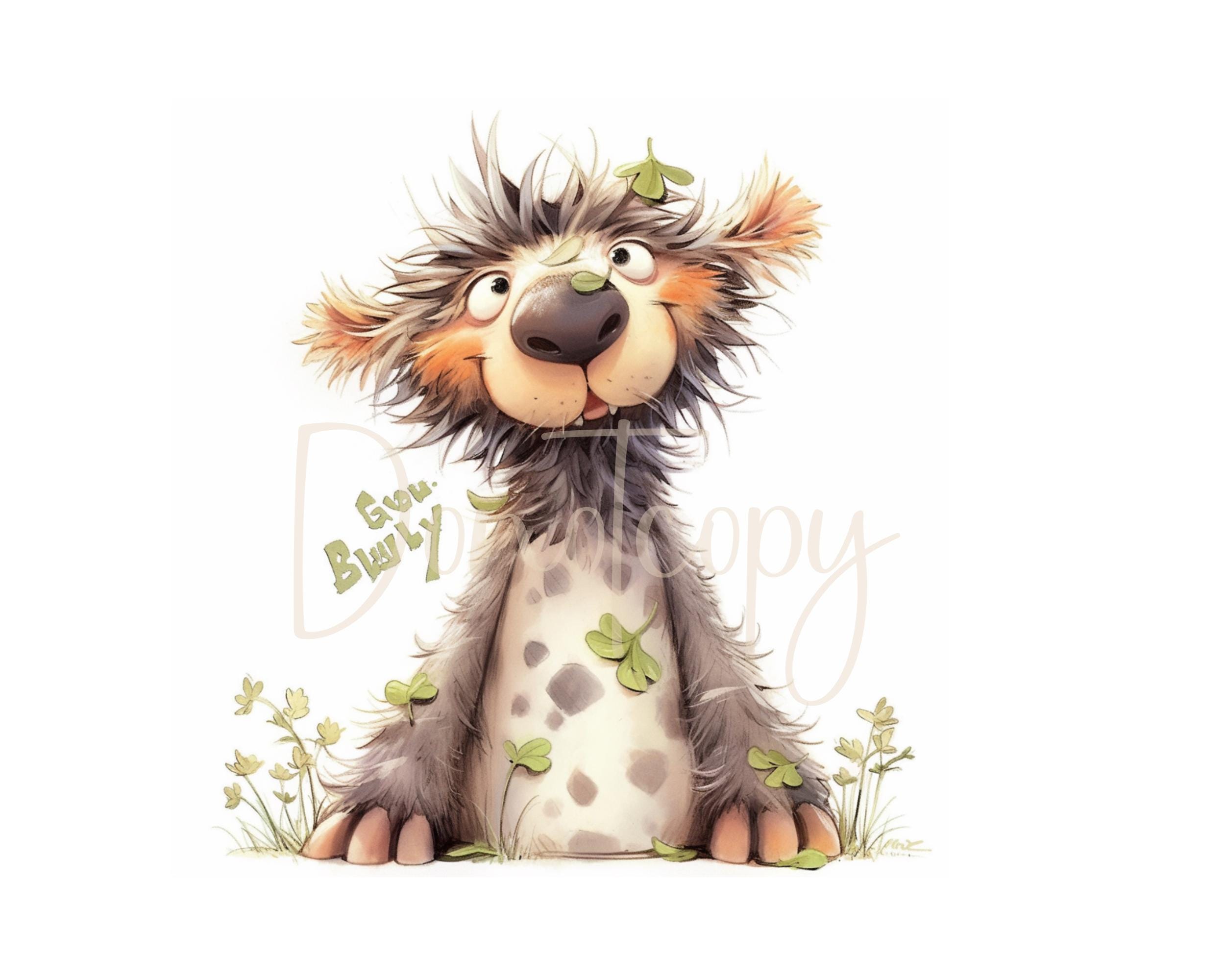 Quirky Safari Animals Clipart Lion, Elephant Whimsical Ephemera ...