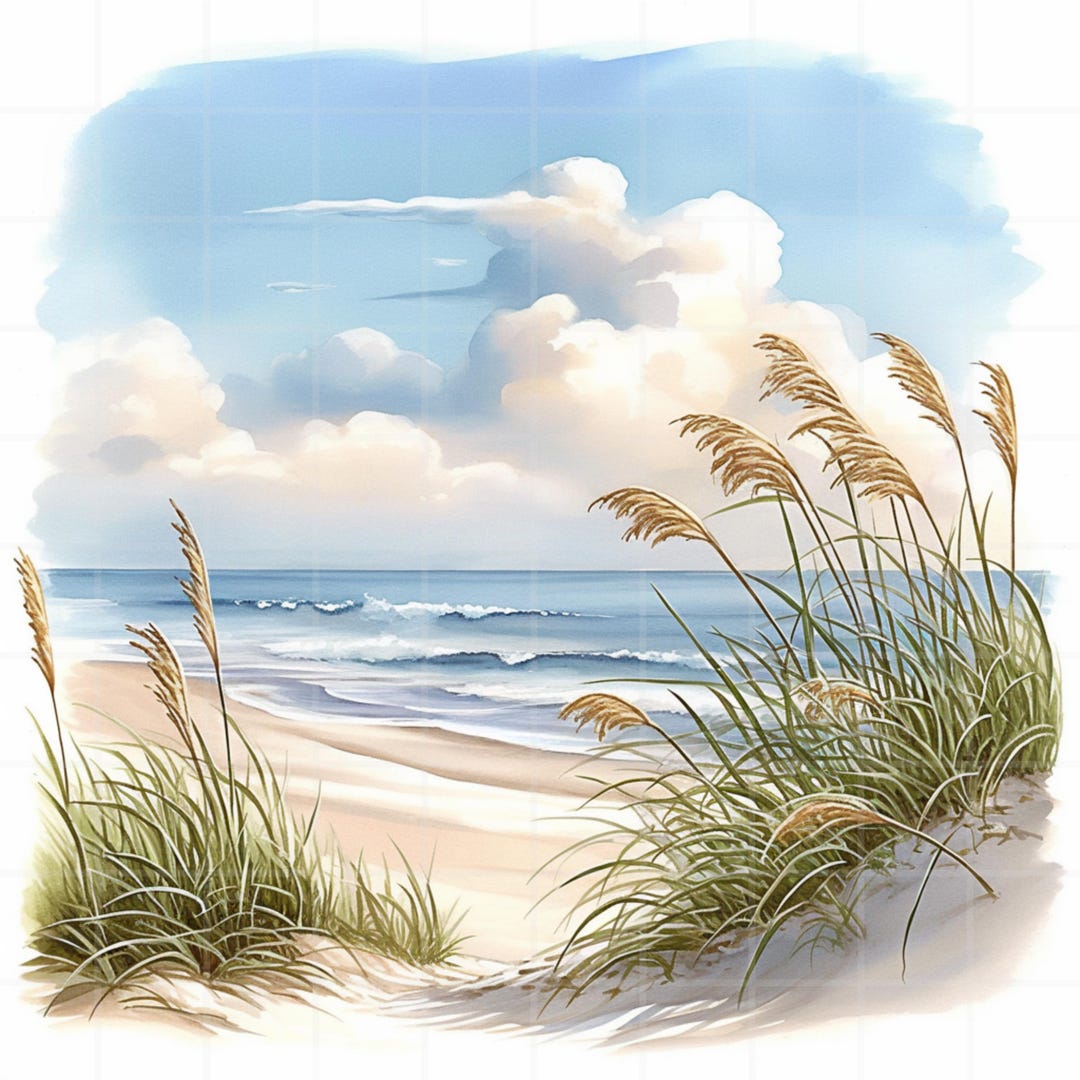 Beach Scene Clipart Beach 15 Hi Res Jpgs, Sea Clipart, Sand Clipart ...