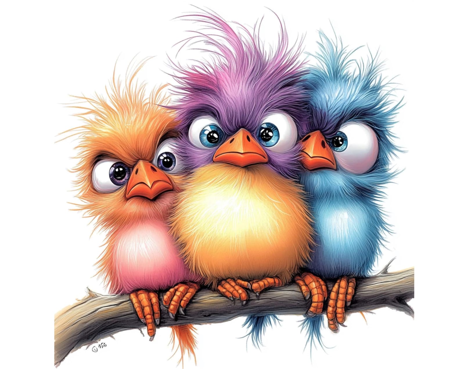 Quirky Birds Clipart Bundle, Funny Birds Clipart, Funny Birds 12 High ...