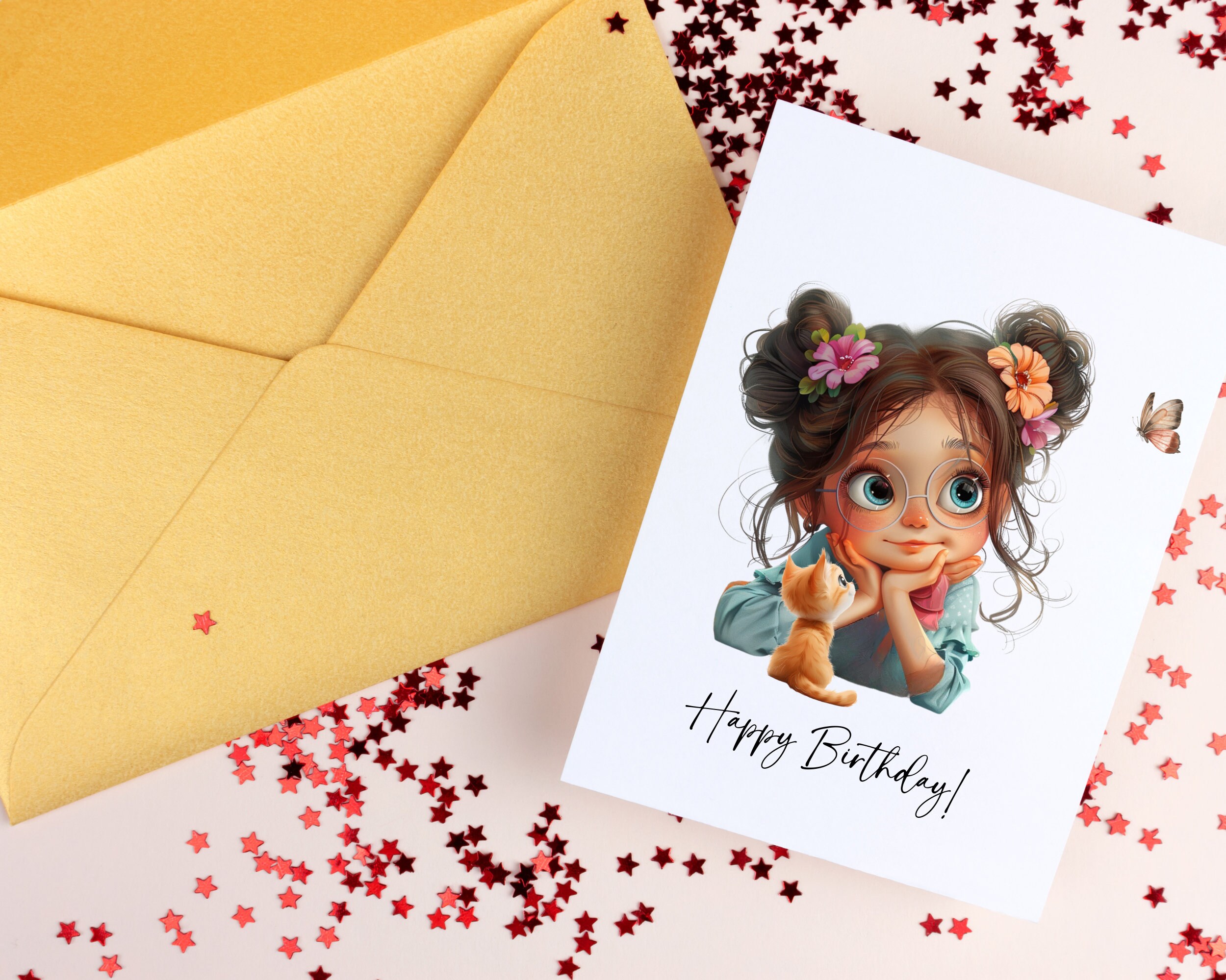 Quirky Girls and Cats Clipart Bundle Whimsical Girls Clipart Quirky ...