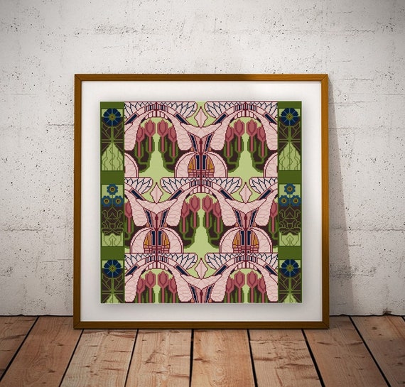 Rene Beauclair Art Deco Organic Design Cross Stitch PDF Arts | Etsy