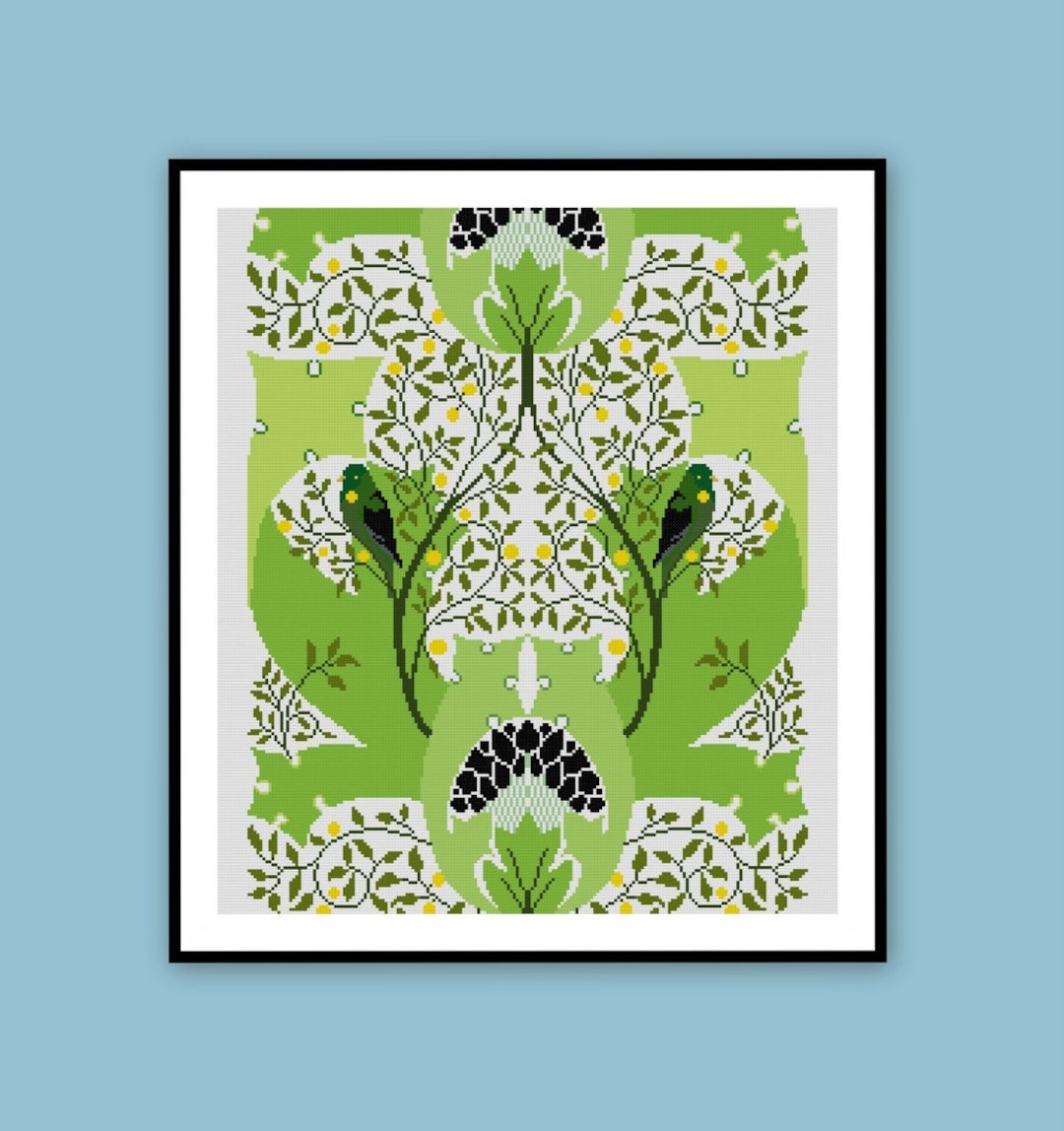 CFA Voysey Leaves and Birds Cross Stitch Pattern PDF Arts and Crafts ...